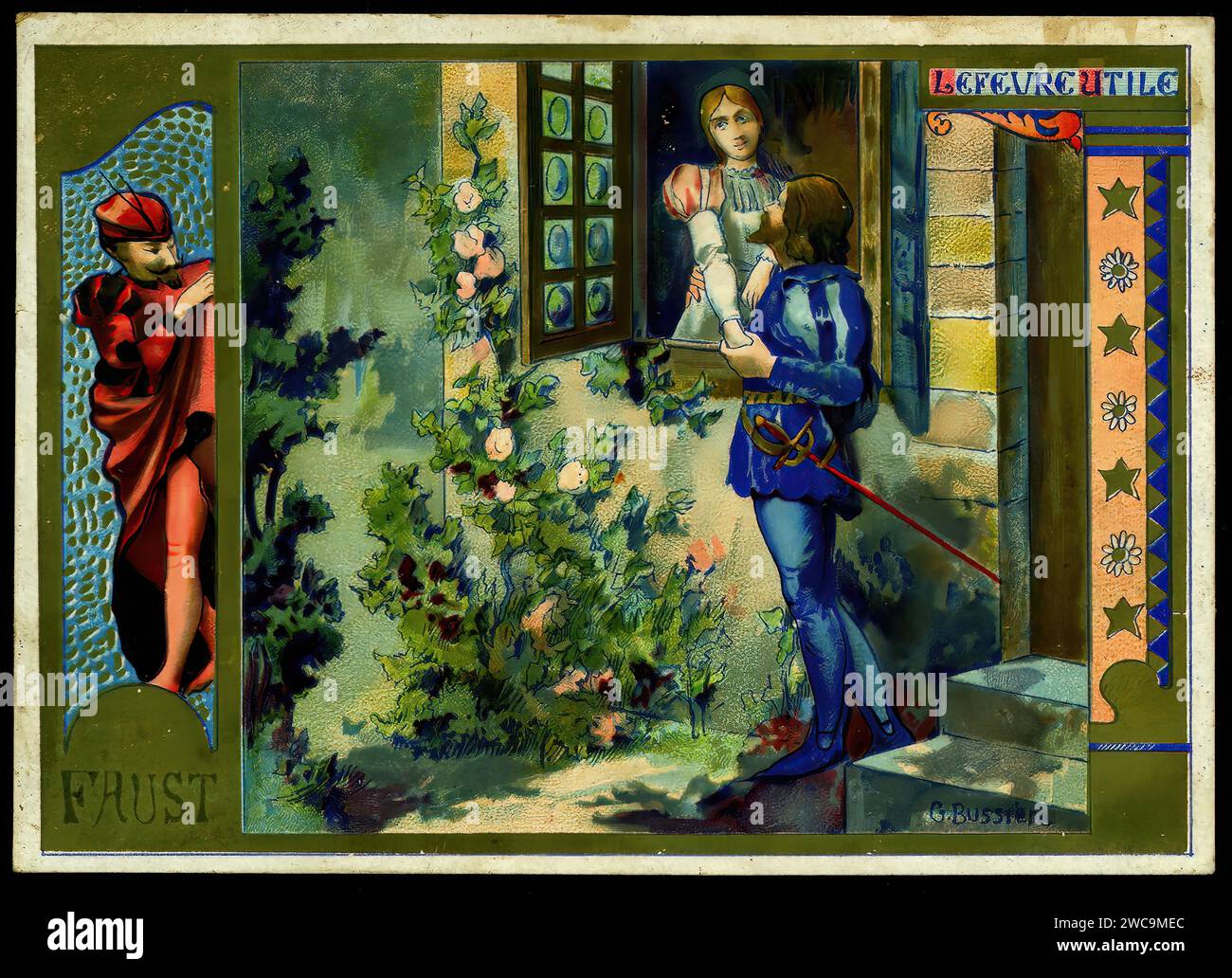 Faust - Vintage French Tradecard, Belle Epoque Era Stock Photo - Alamy