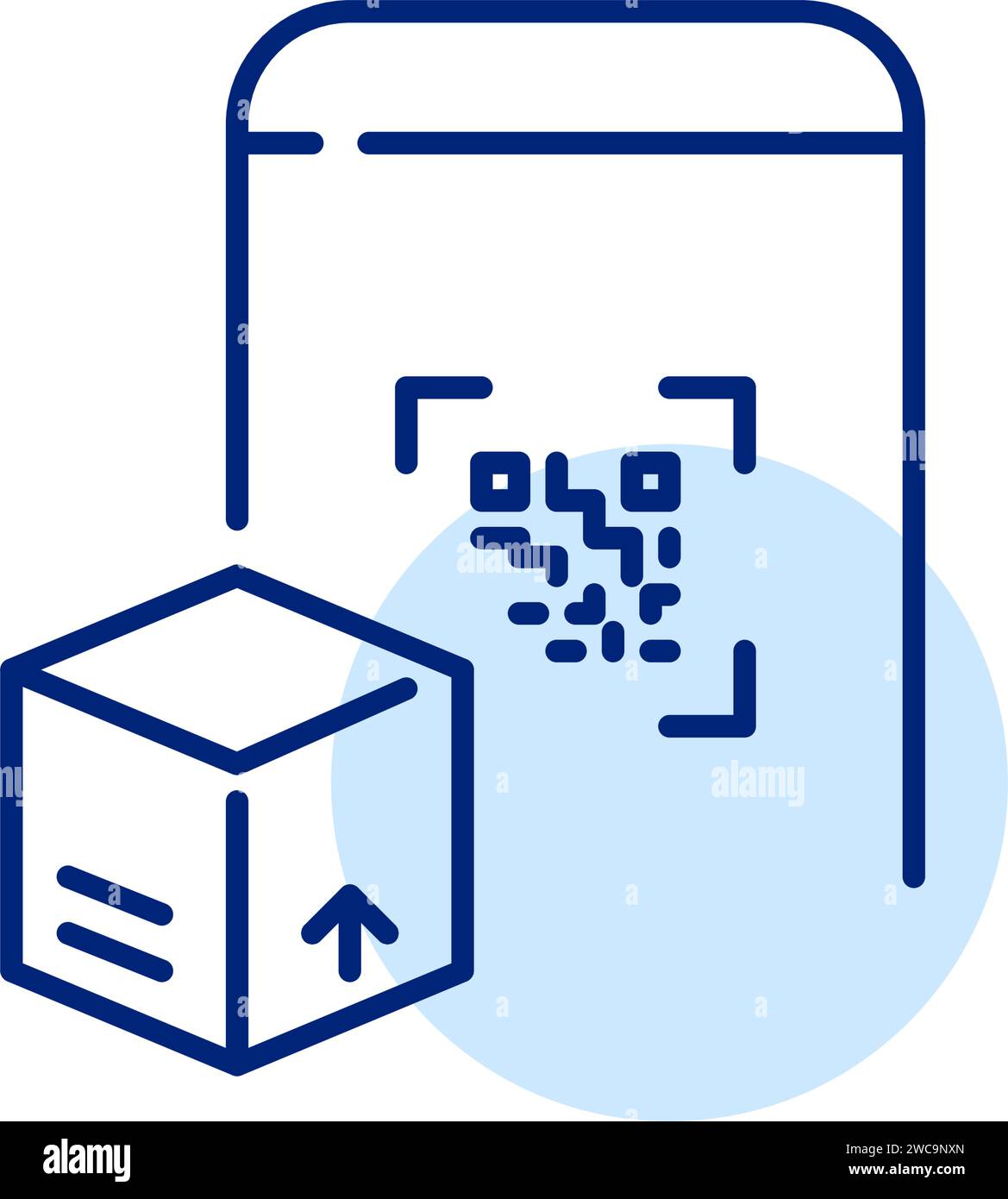 QR code parcel tracking. Delivery service app. Pixel perfect, editable ... QR code parcel tracking. Delivery service app. Pixel perfect, editable ...
