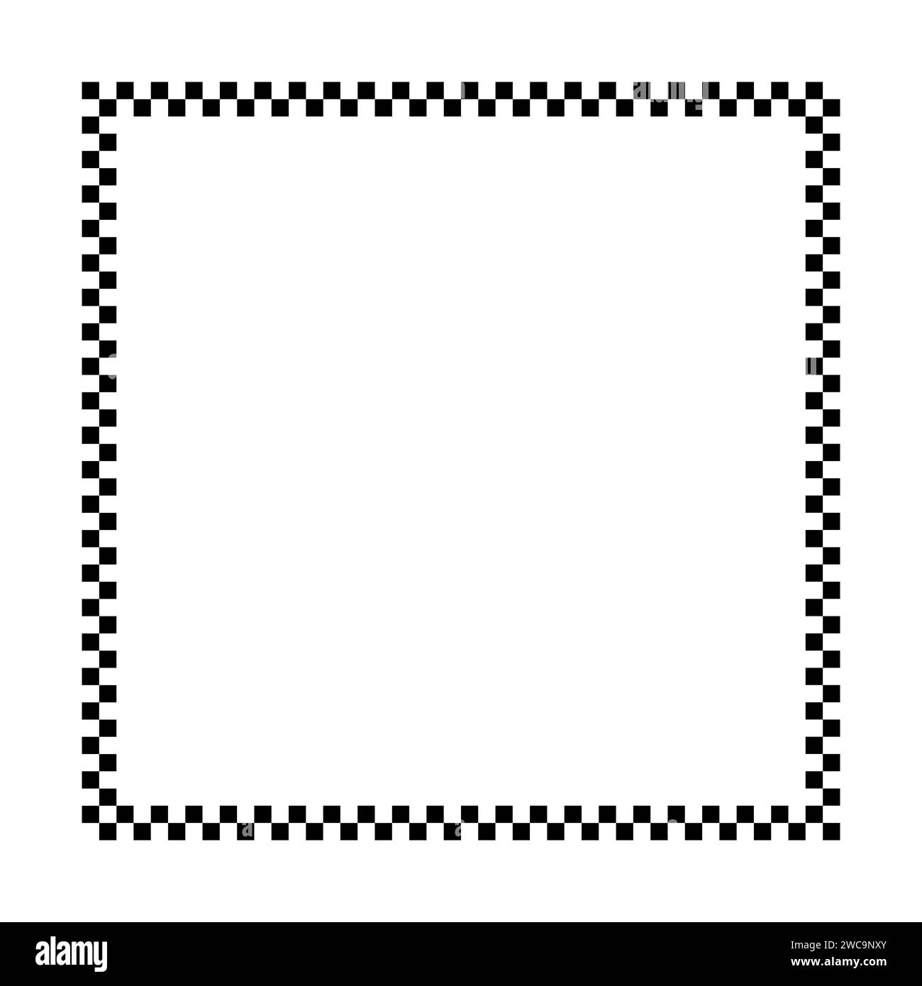 Square checker frame. Racing chess border. Design for text for start ...