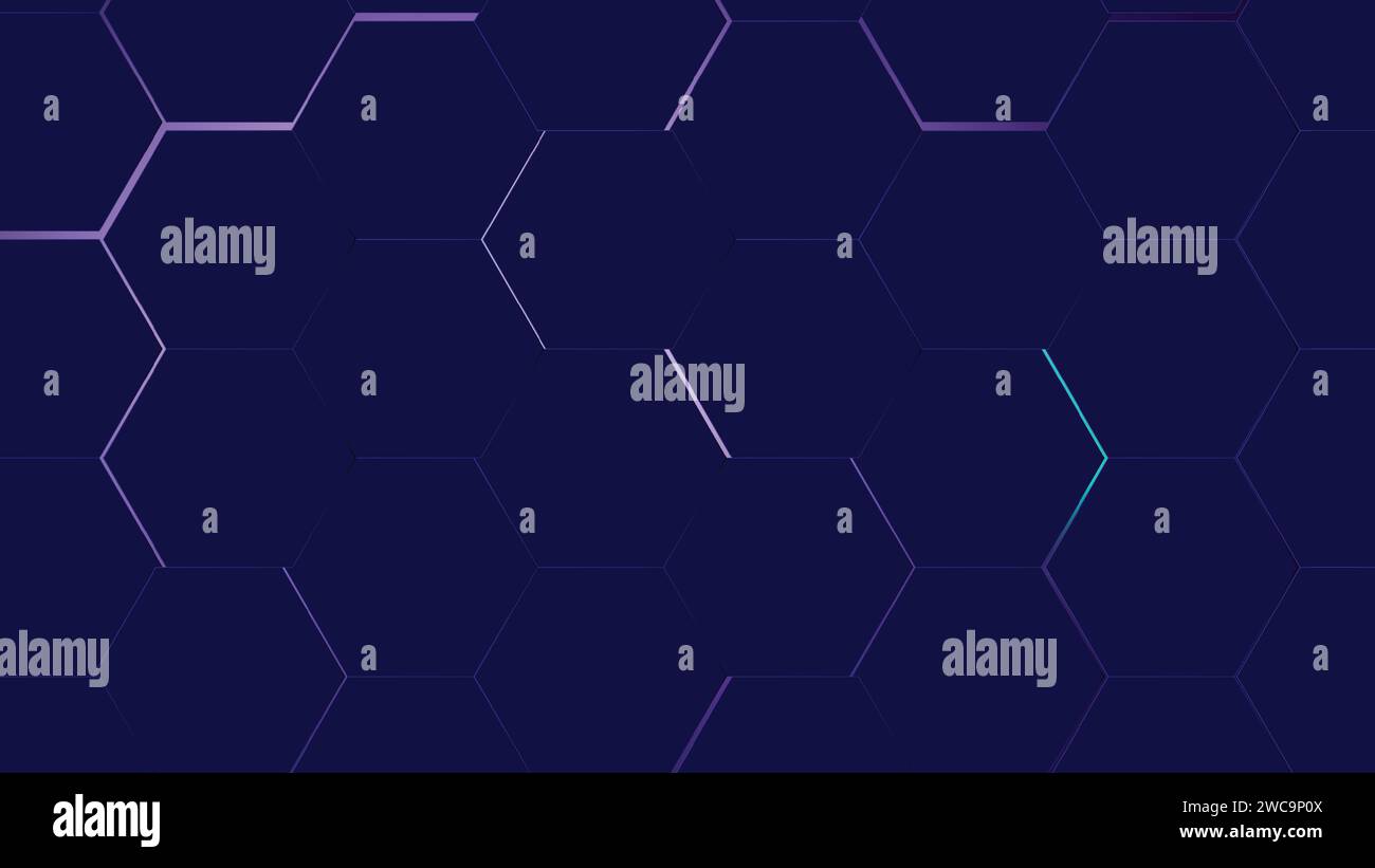 Abstract Futuristic On A Dark Blue Background For Network Connection Computer And