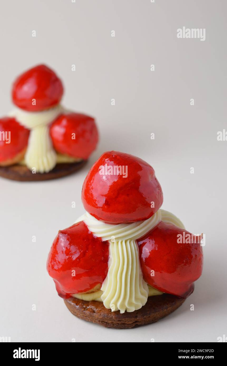 Saint Honore Cake with Profiteroles, Custard and Vanilla Cream ...