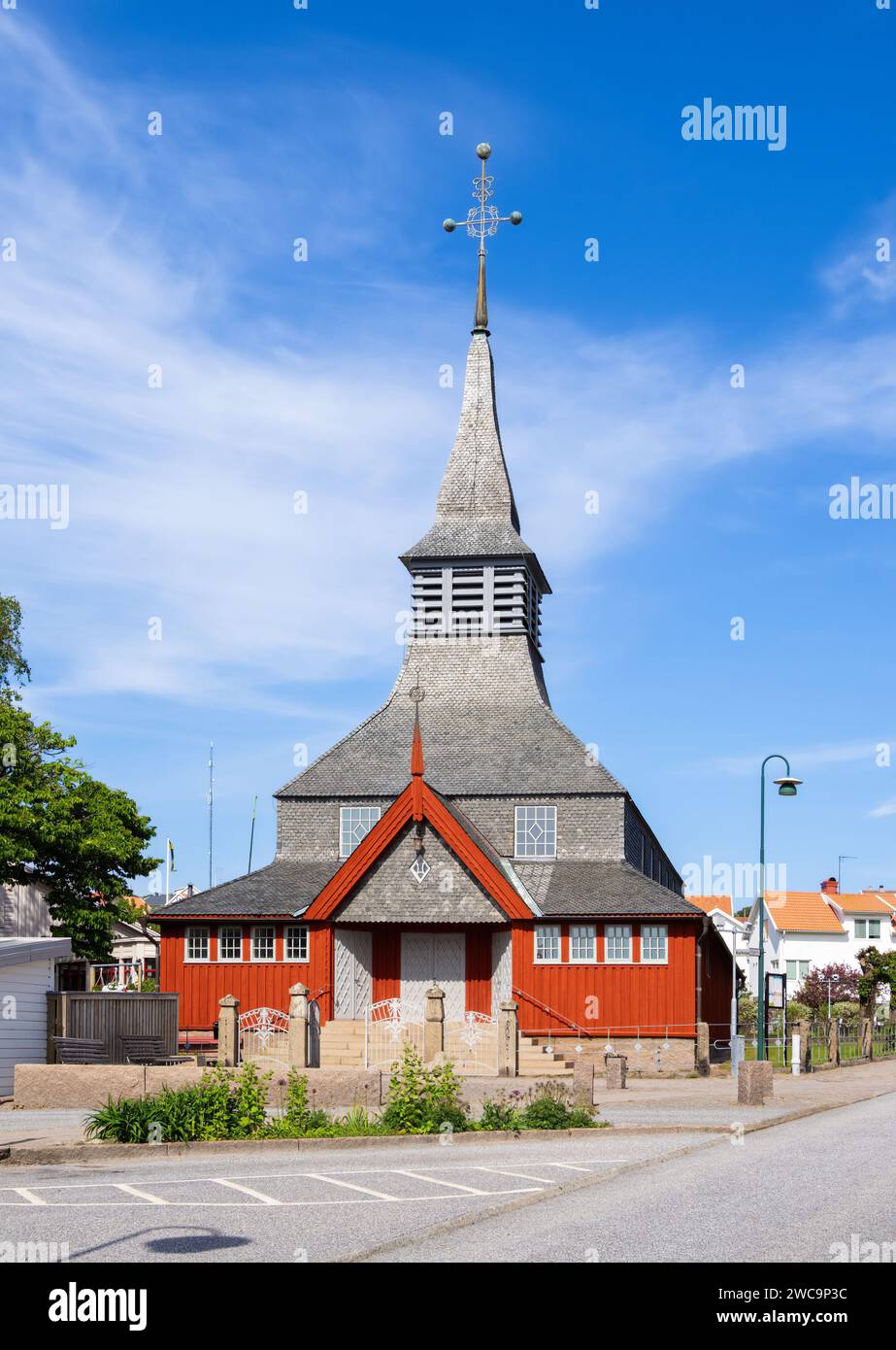 Hunnebostrand, Sweden - May 24, 2023: Wooden christian church building ...