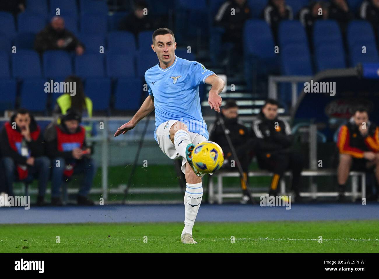 Adam Marusic of SS Lazio in action during the Coppa Italia Frecciarossa ...
