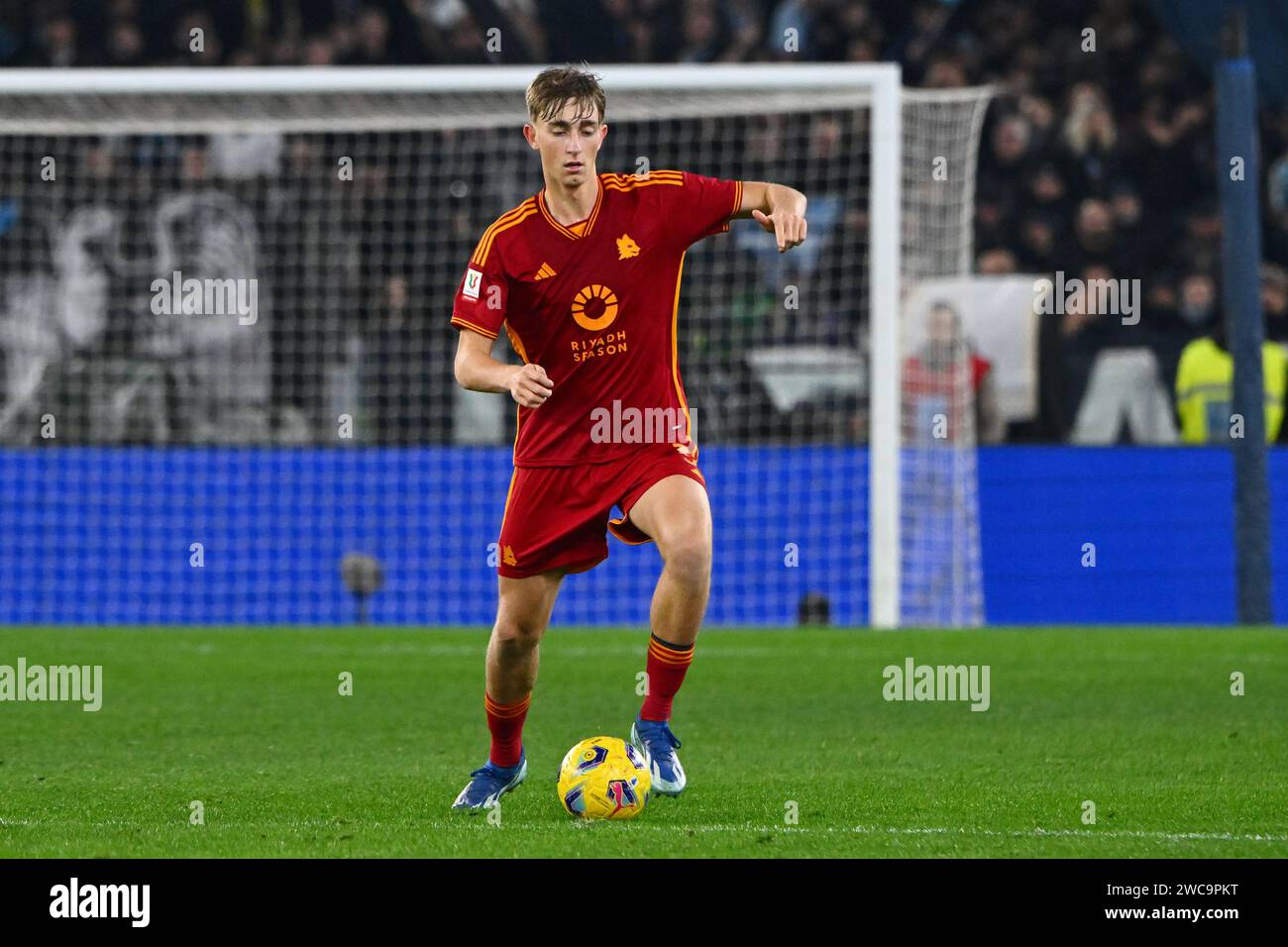 Dean Huijsen of AS Roma in action during the Coppa Italia Frecciarossa ...