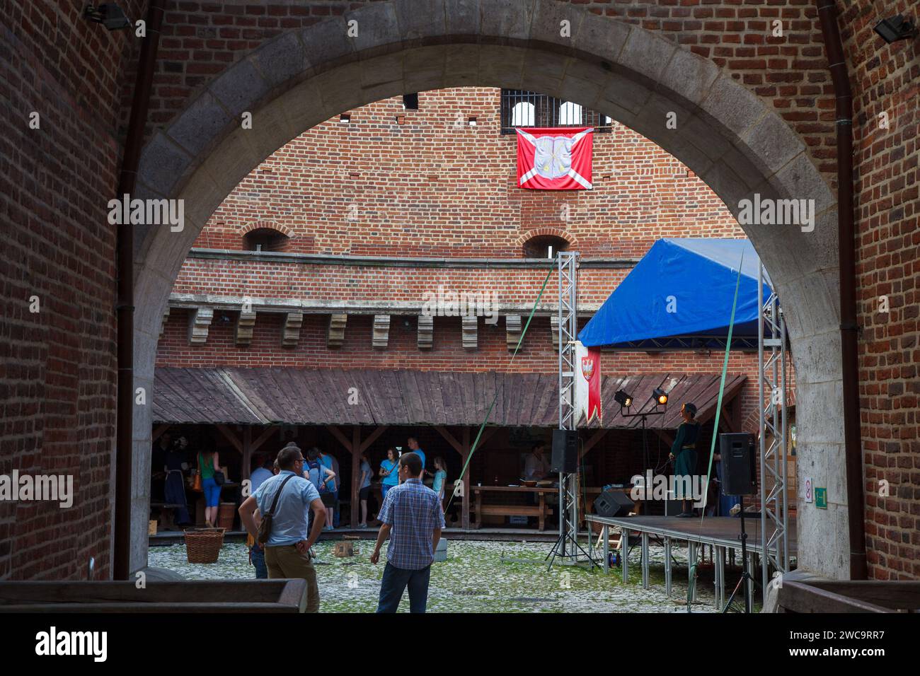 The Krakow Barbican historical fortified outpost of the walls of the ...