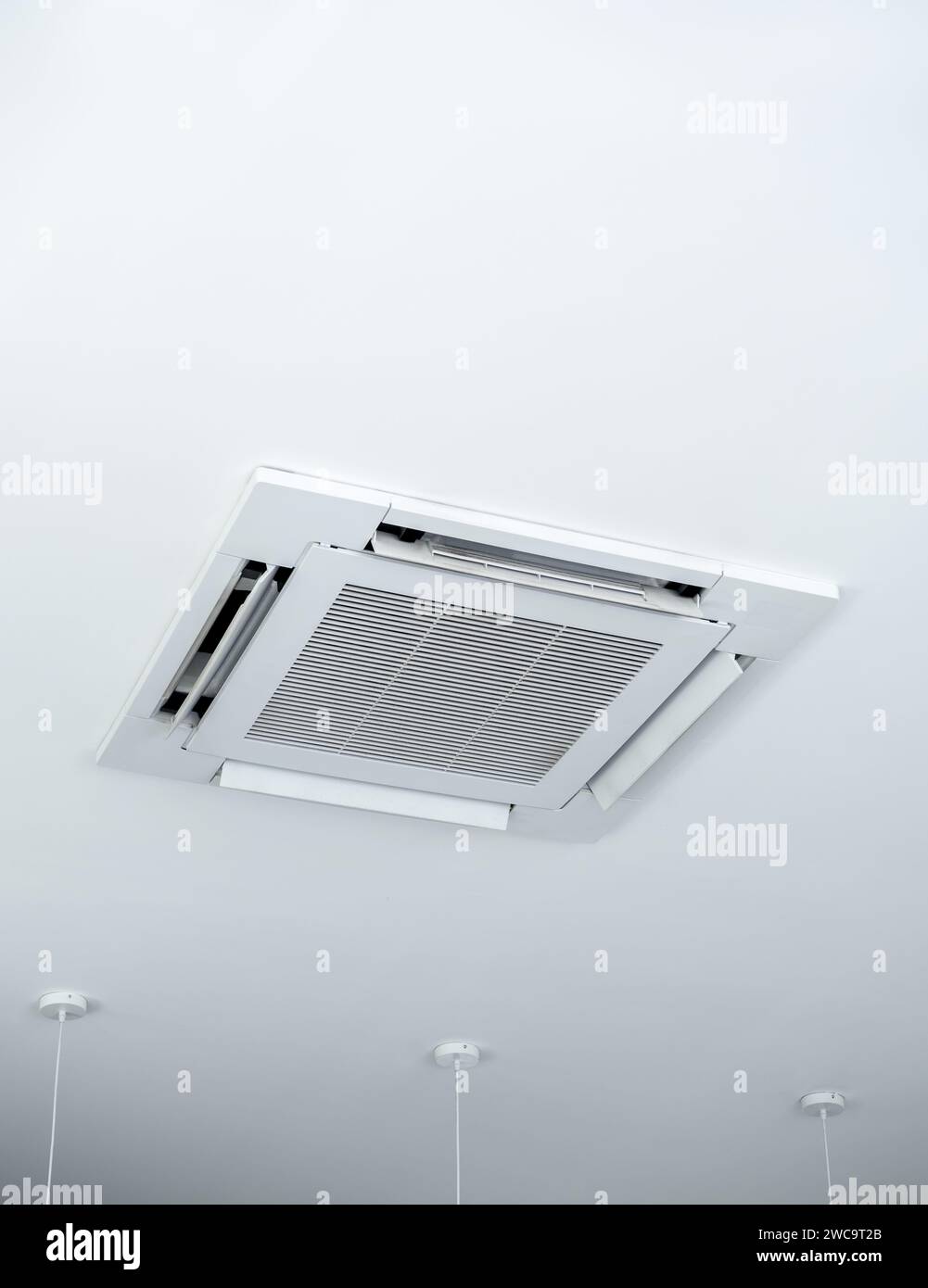Ceiling mounted cassette type air conditioner decoration near ceiling ...