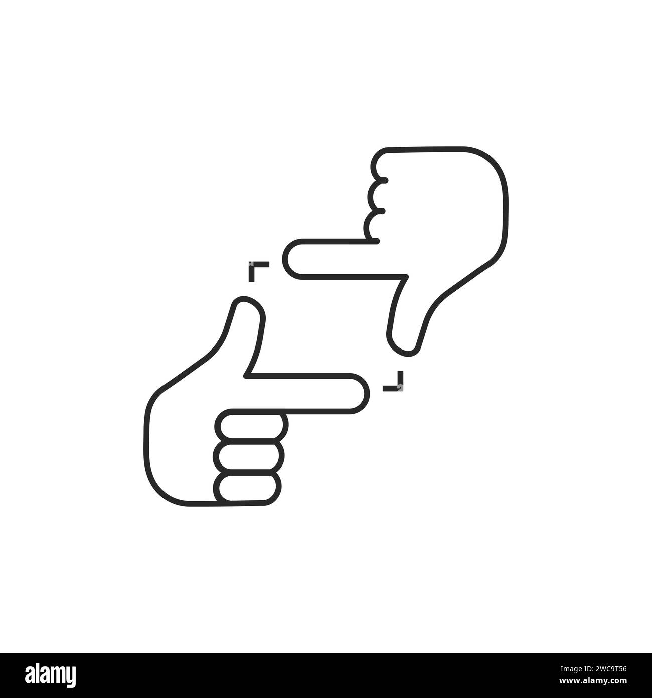 Making frame with hands vector hi-res stock photography and images - Alamy