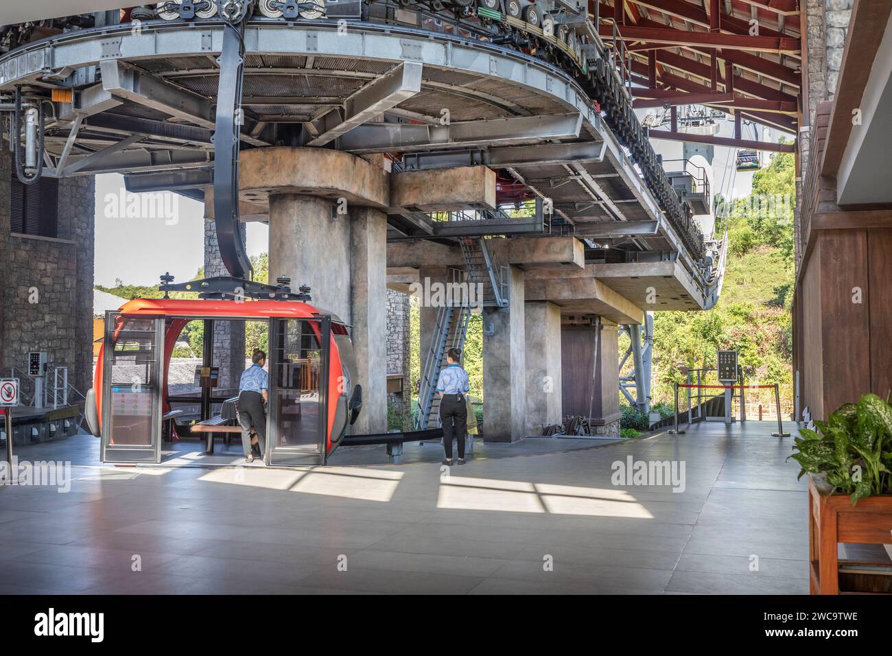 The cable car station at Hon Thom Sunworld, Phu Quoc Island, Vietnam ...