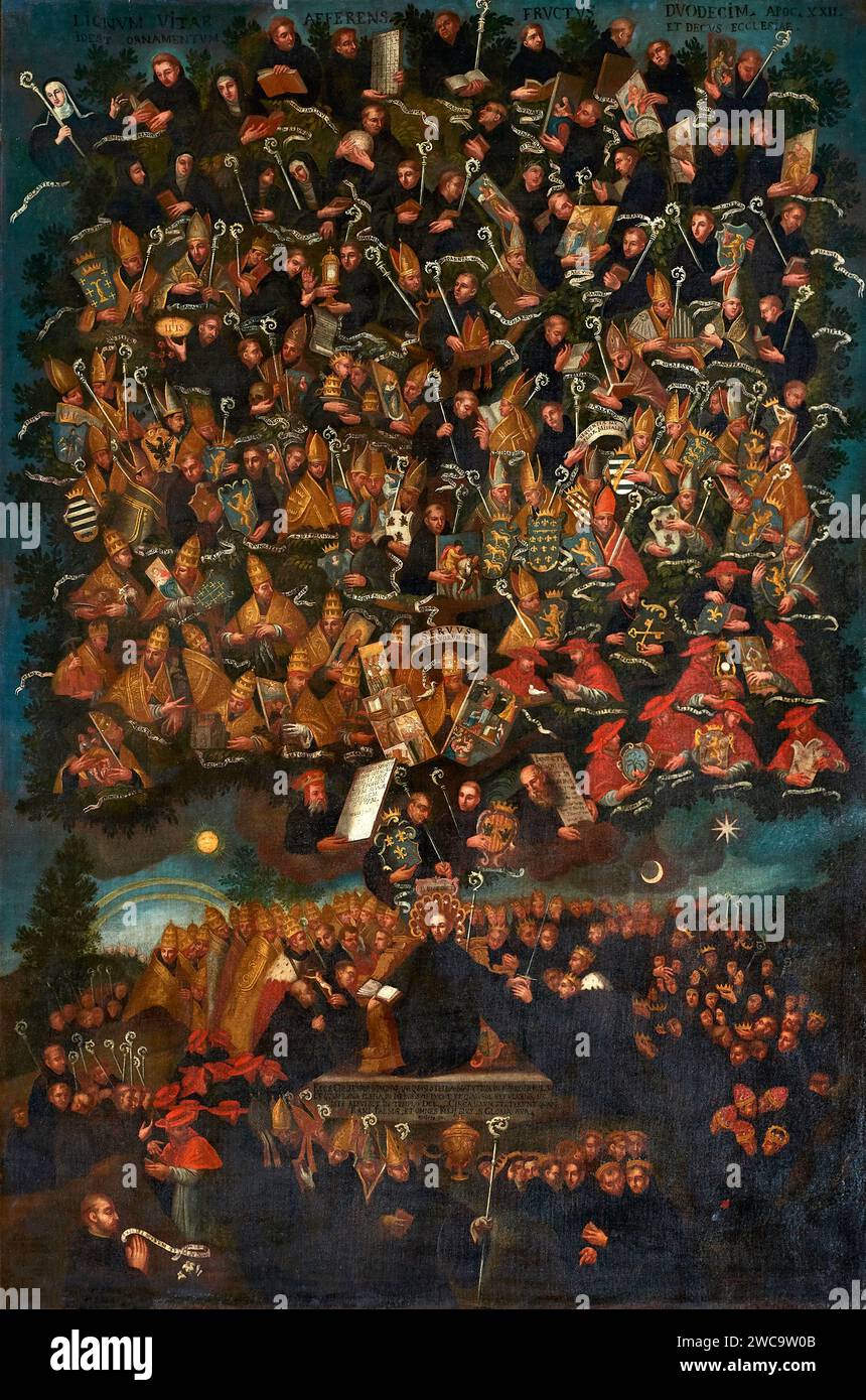 La gloria dei Santi benedettini - olio su tela - Bartolomeo Rinaldi ...