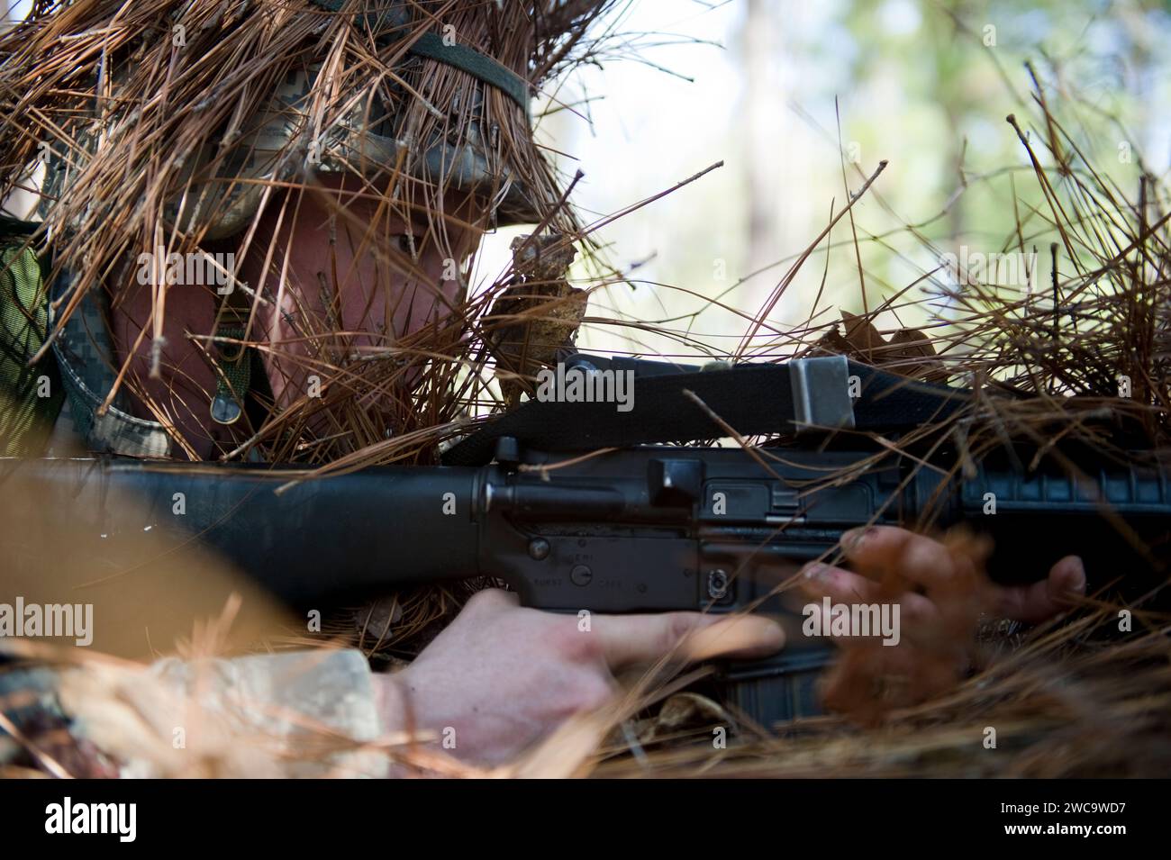 Army soldier military uniform rifle lying on front preparation hi-res ...
