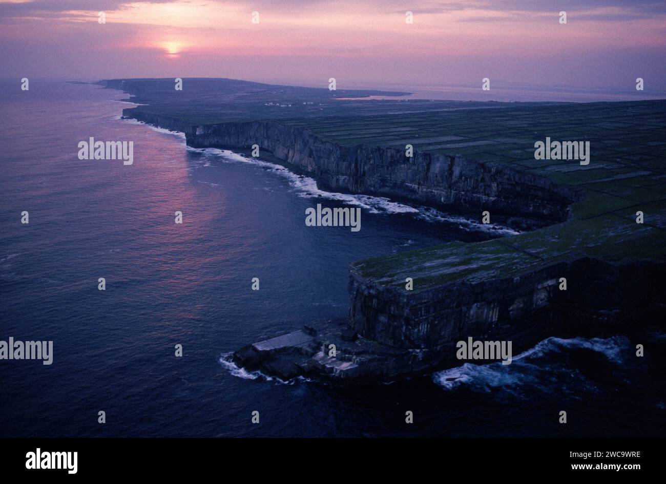 Aerial coast ocean sea ireland islands Stock Photo - Alamy