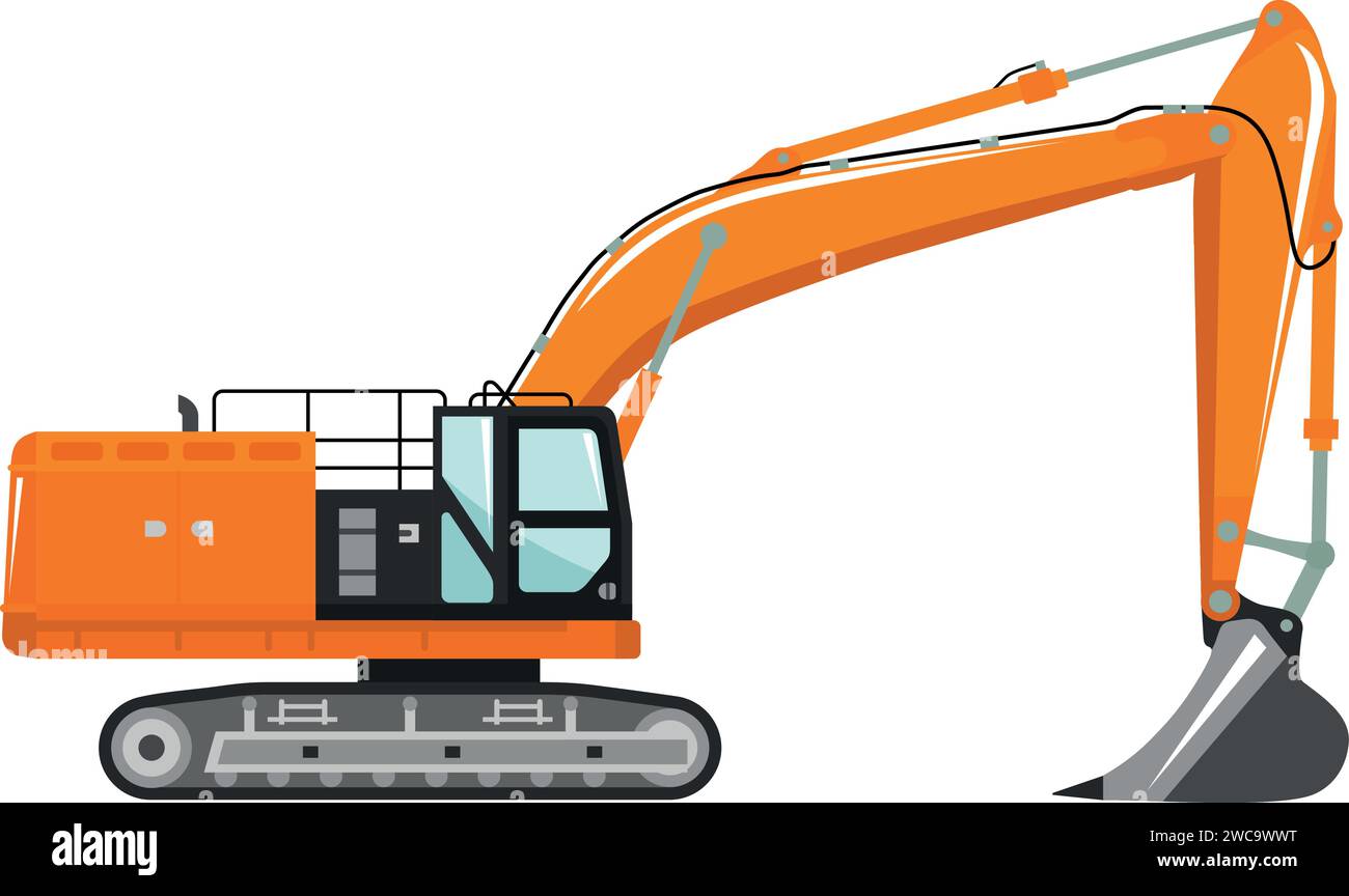 Excavator bucket steel construction Stock Vector Images - Alamy