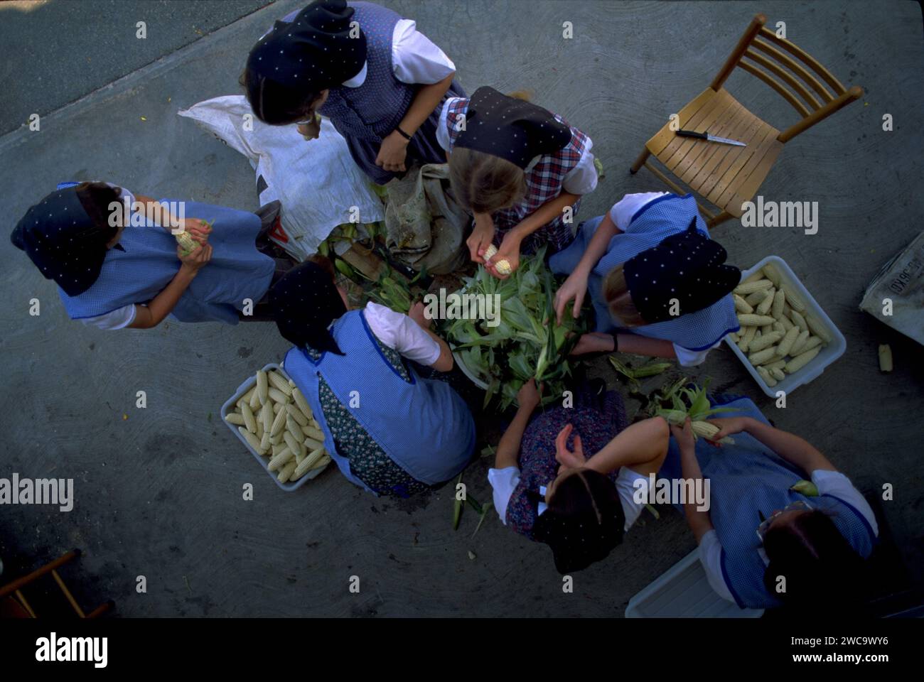 Little girls from above Stock Photo - Alamy