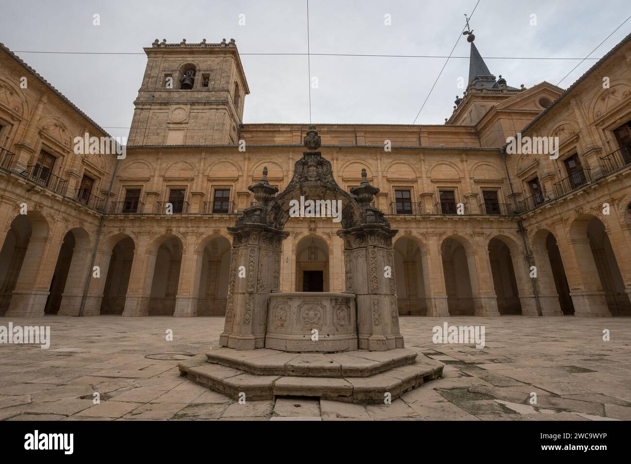 Uclés MOnastery exterior and interior architecture Stock Photo - Alamy