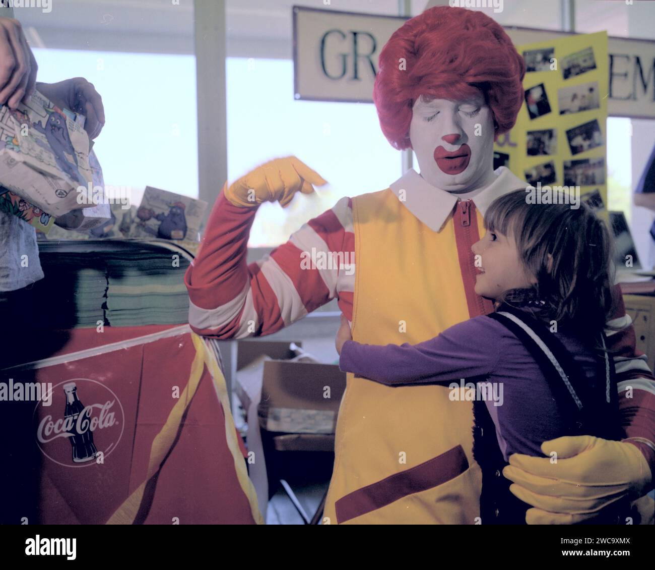 Ronald McDonald with children promoting McDonalds Stock Photo - Alamy