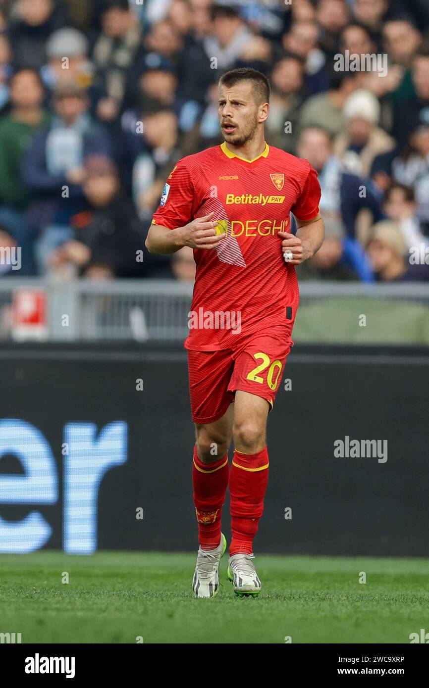 Lecce’s Albanian midfielder Ylber Ramadani looks during the Serie A ...