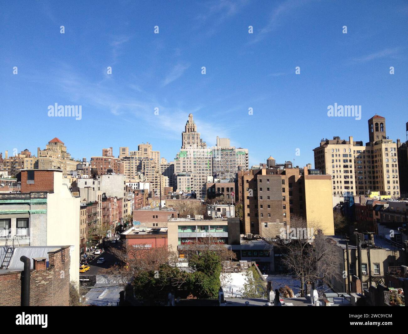 View across 8th St. West to East Greenwich Village NYC NY Stock Photo ...
