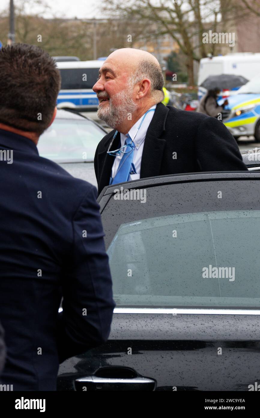 Cologne, Germany. 15th Jan, 2024. Ron Prosor (r), Israel's ambassador ...