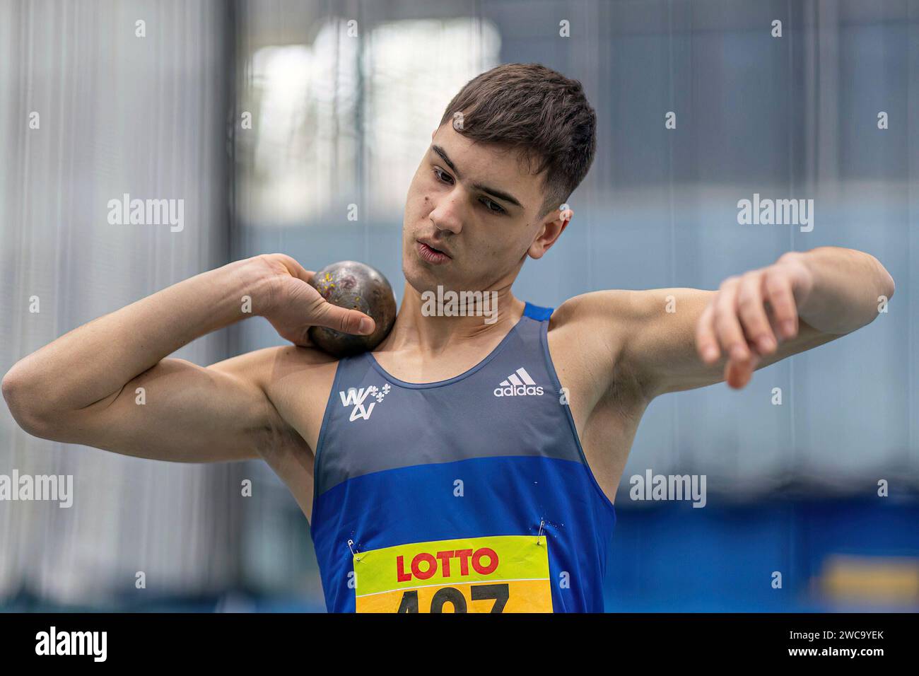 Frankfurt, Deutschland. 14th Jan, 2024. Moritz Becker (Wiesbadener LV ...