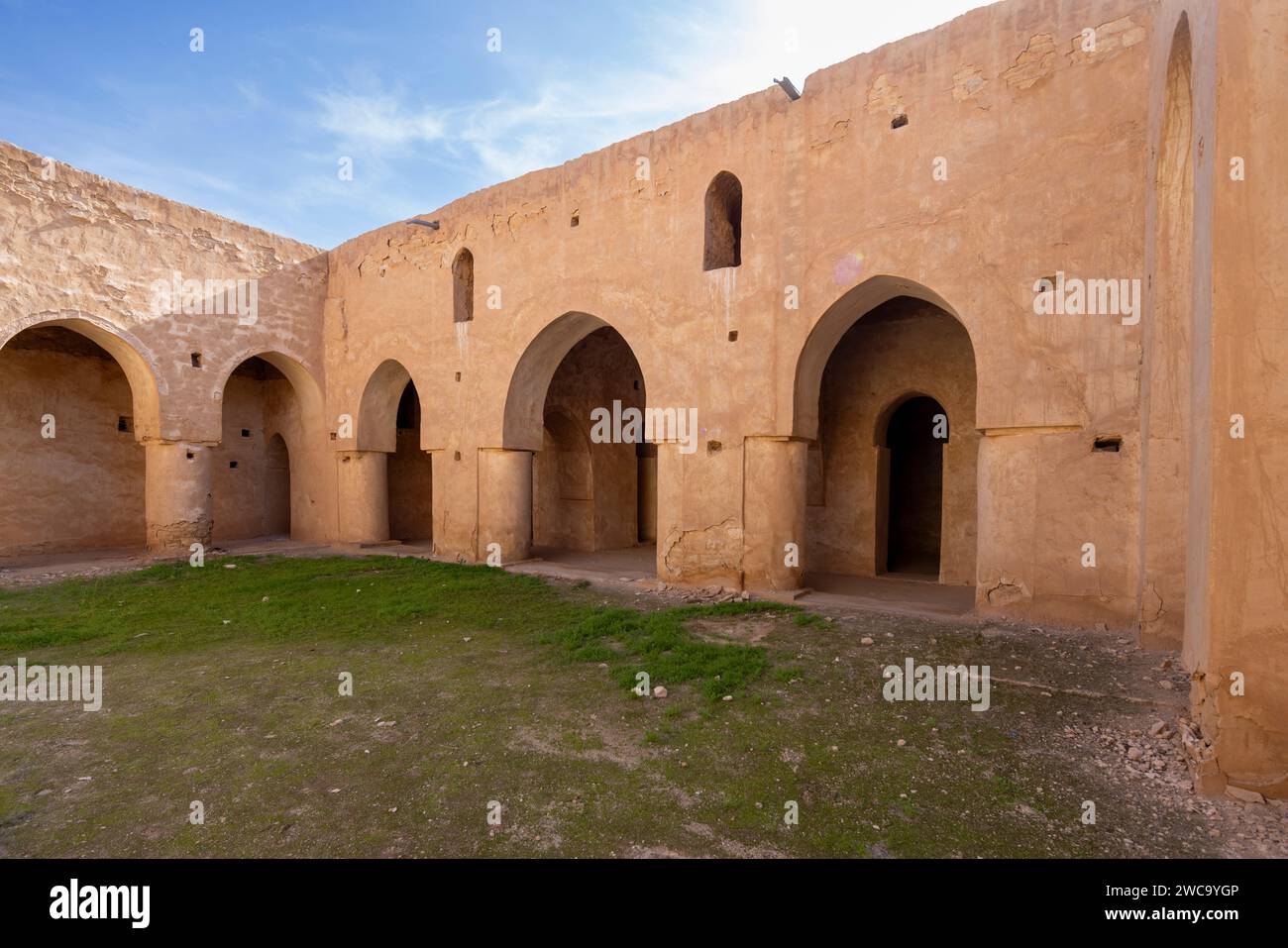 courtyard of living unit (bait), the Fortress of al-Ukhaidir or Abbasid ...