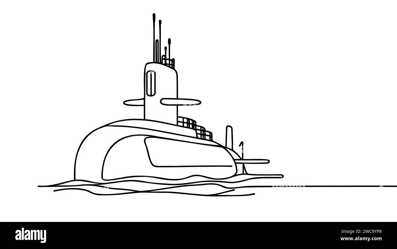 Continuous one line drawing Ocean travel transportation concept. Single ...