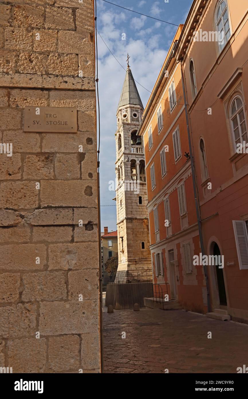 Bell Tower of Monastery of St Francis, Zadar, Croatia Stock Photo - Alamy