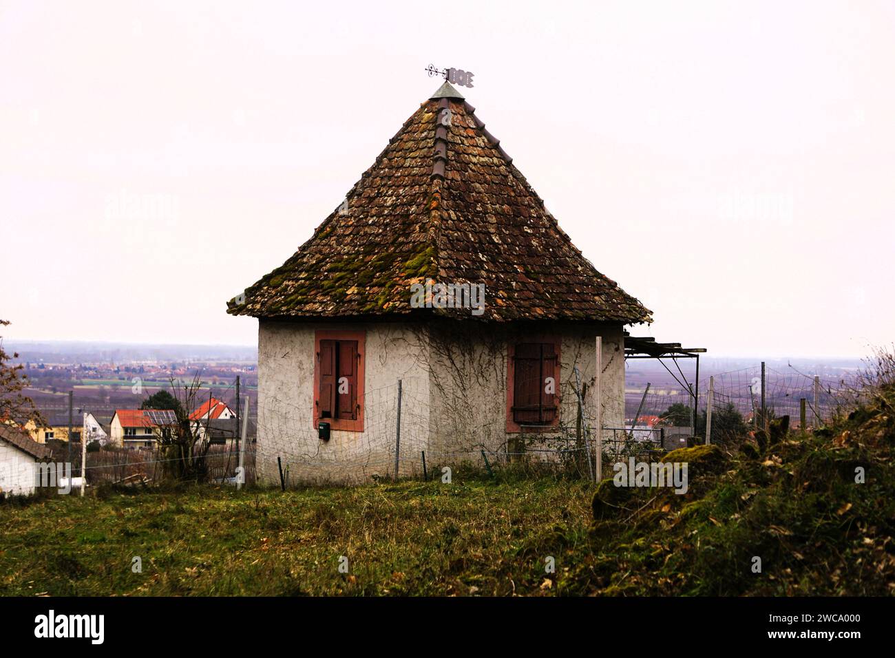 A tiny house in Neustadt, Germany on the mountain near Hambach Castle ...