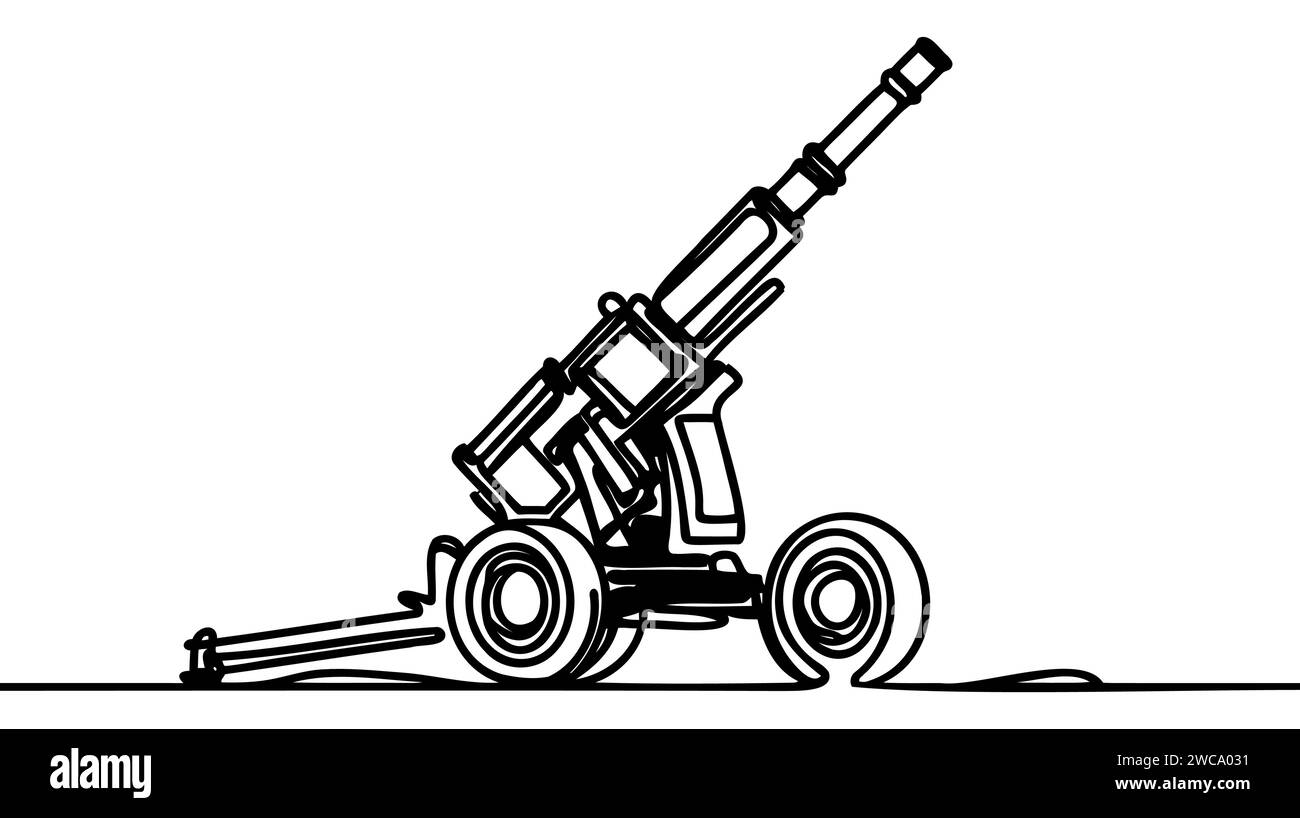 Artillery gun for mounted shooting at covered targets and defensive ...