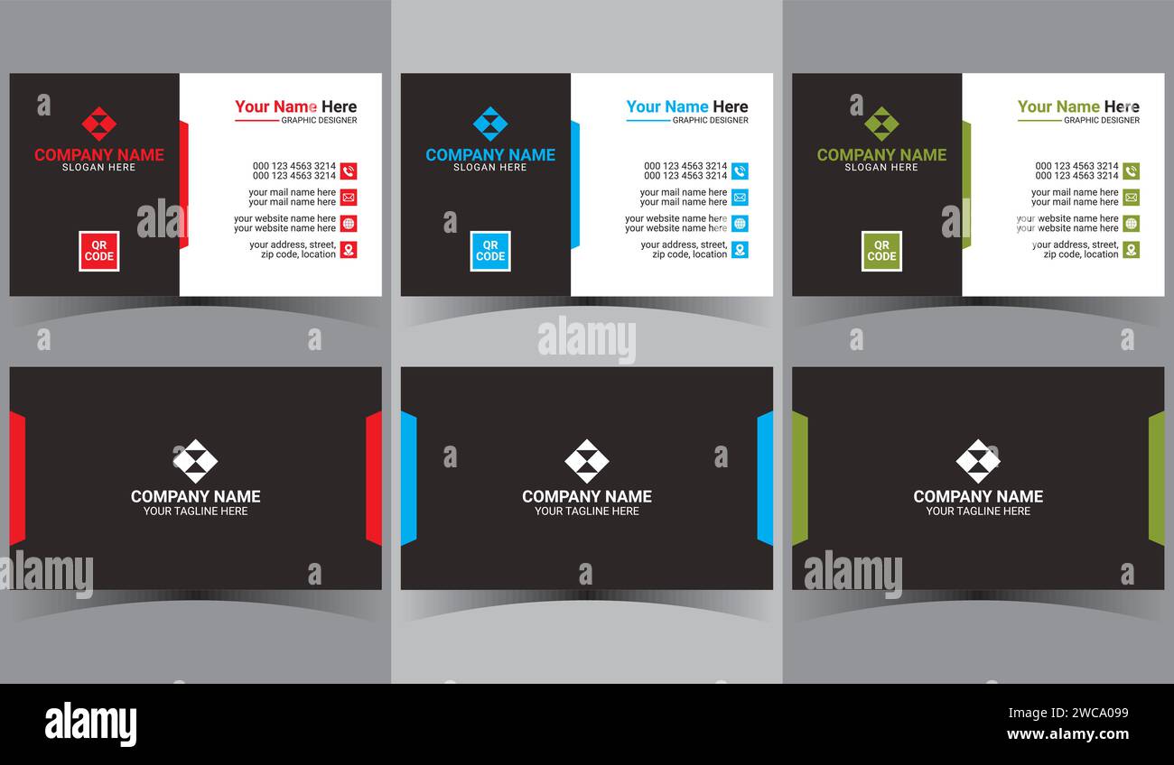 business name card design print ready template Stock Vector Image & Art ...