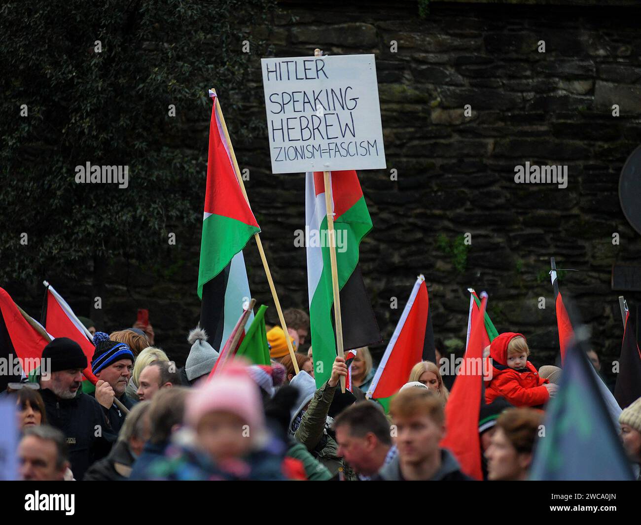 Thousands of protesters take part in a demonstration in Derry, Northern ...