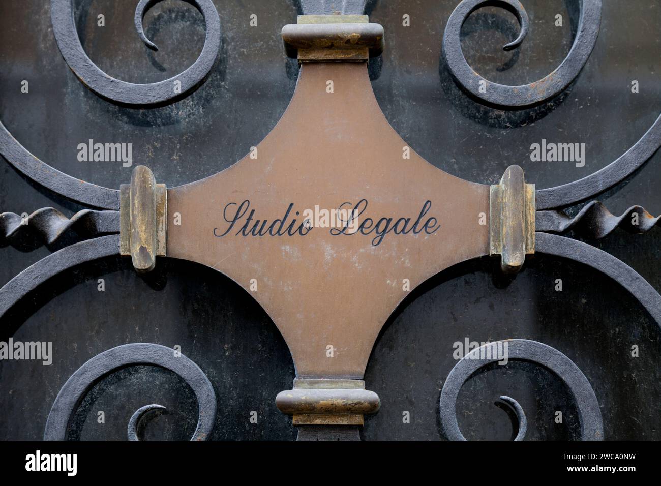 Outdoor sign indicating that a Studio Legale (Italian for Law Firm) is ...