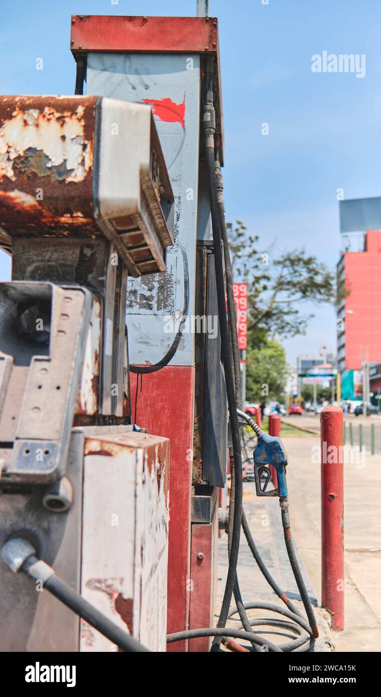 Old fuel station obsolete due to new advances in cars with green energy ...