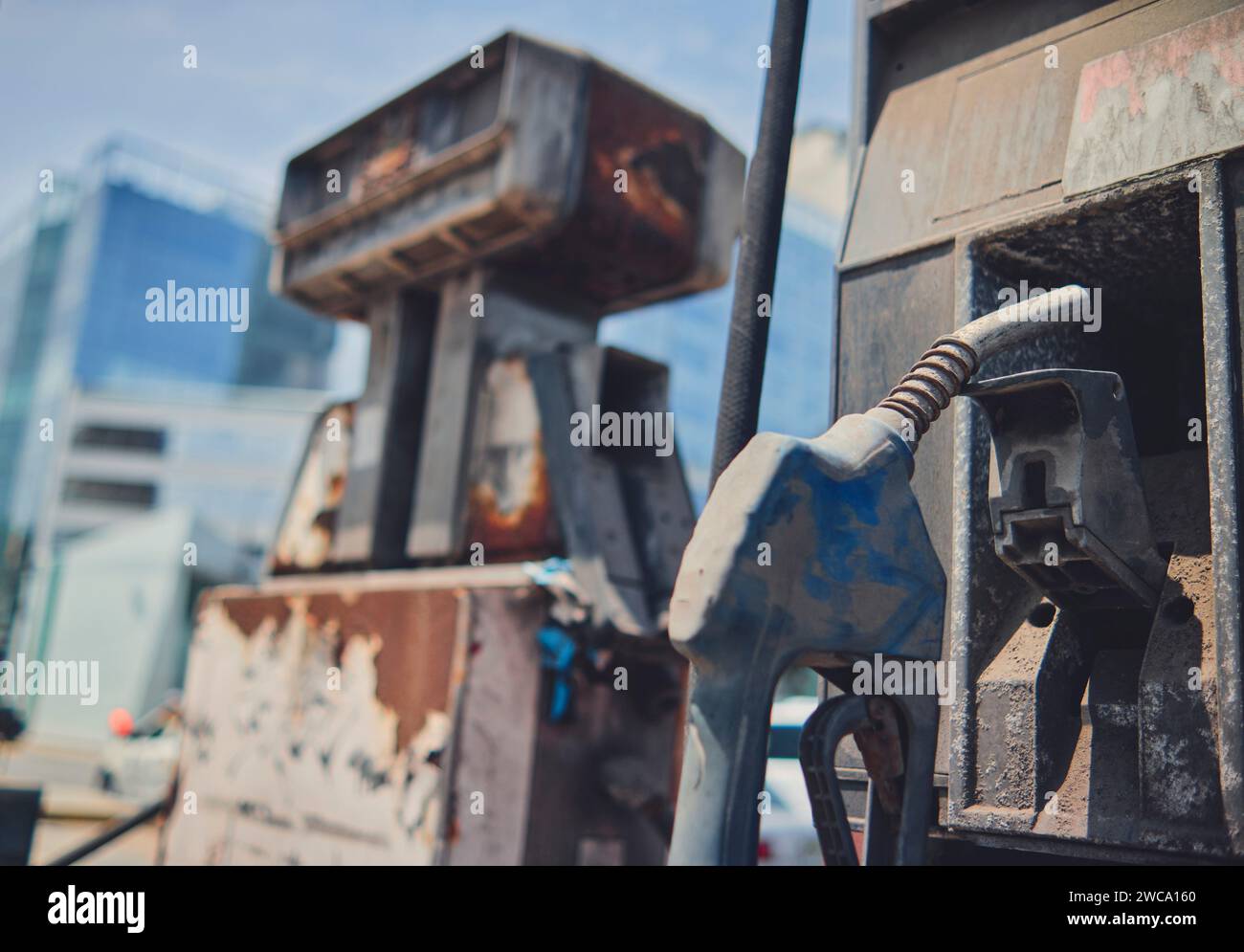 Old fuel station obsolete due to new advances in cars with green energy ... Old fuel station obsolete due to new advances in cars with green energy ...