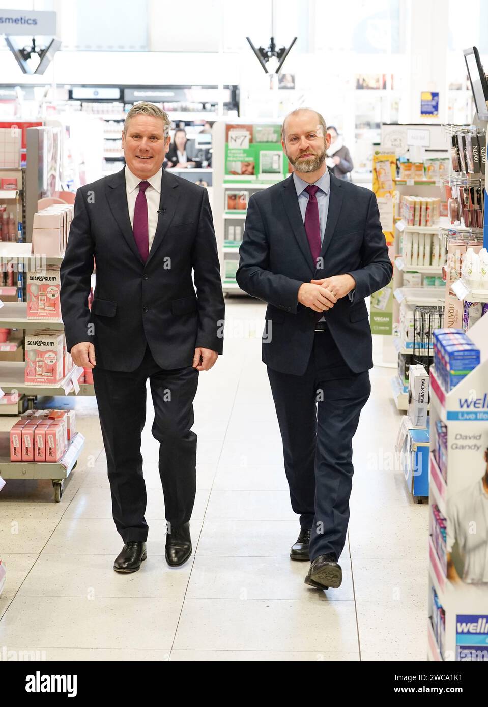 Labour Party leader Sir Keir Starmer (left) and shadow business ...