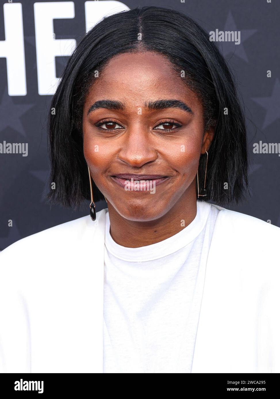 SANTA MONICA, LOS ANGELES, CALIFORNIA, USA - JANUARY 14: Ayo Edebiri ...