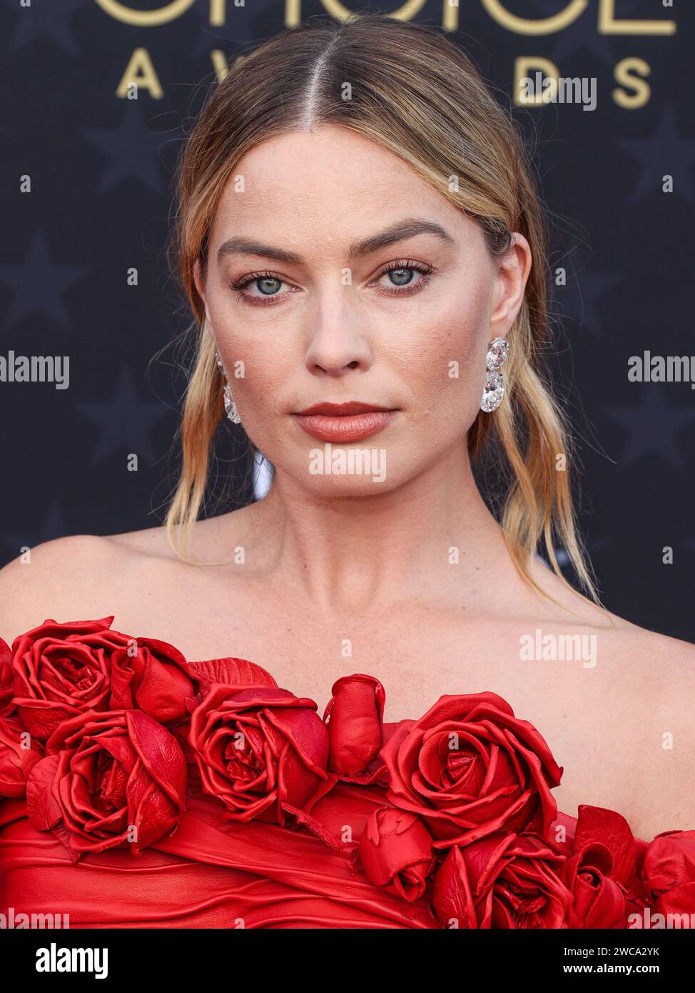 SANTA MONICA, LOS ANGELES, CALIFORNIA, USA - JANUARY 14: Margot Robbie ...