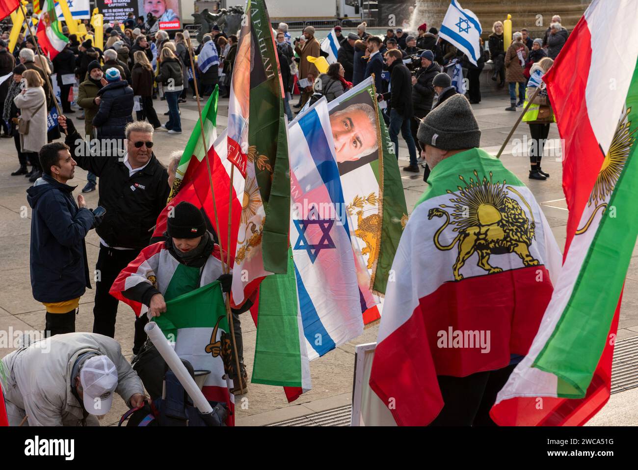 Trafalgar Square London, 14 January 2024. 25000 People stood in ...