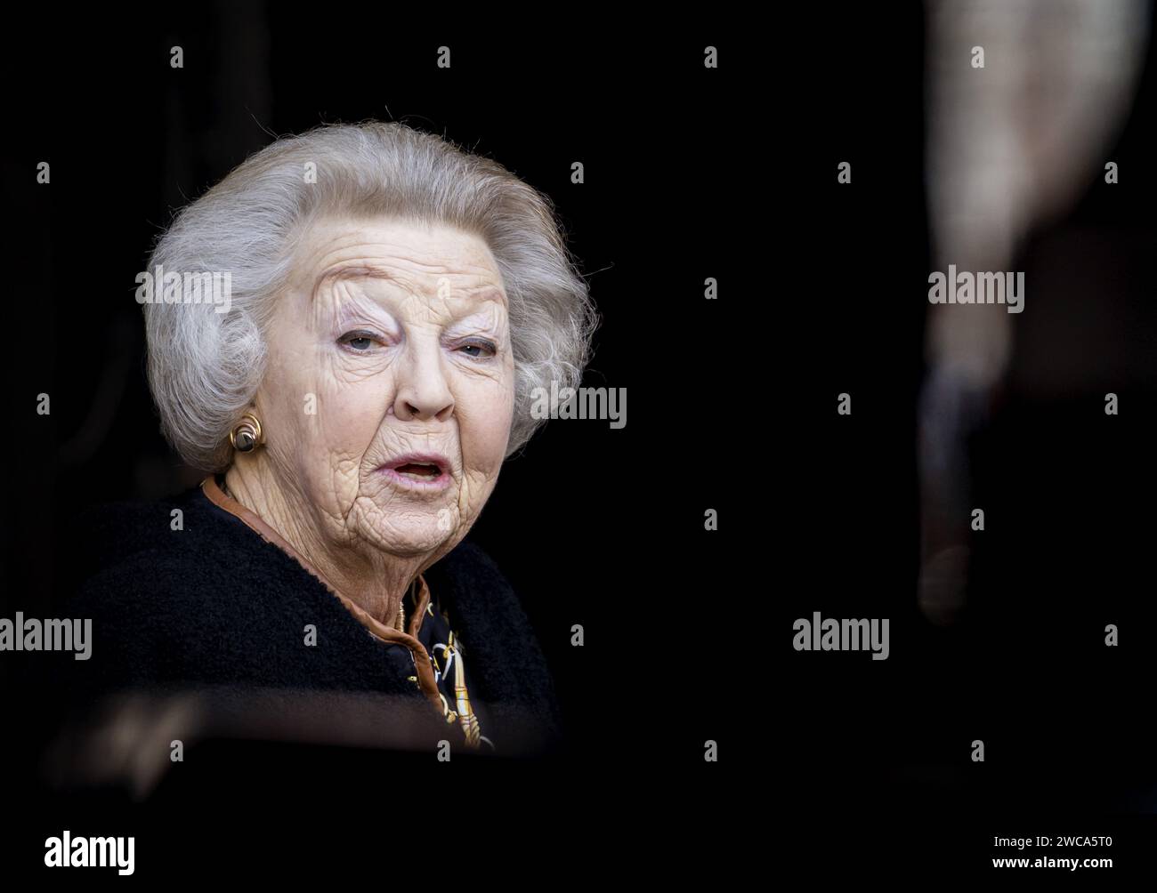 Amsterdam, Netherlands. 15th Jan, 2024. Princess Beatrix arrives at the ...