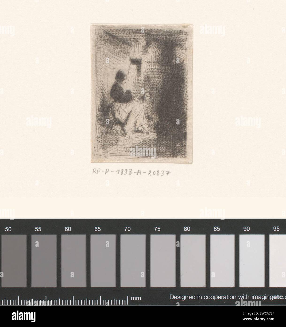 Woman with children, Charles Emile Jacque (attributed to), 1823 - 1894 ...