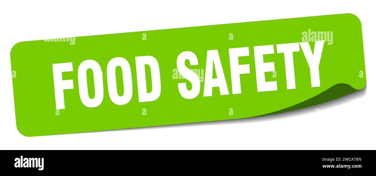 food safety sticker. food safety rectangular label isolated on white ...