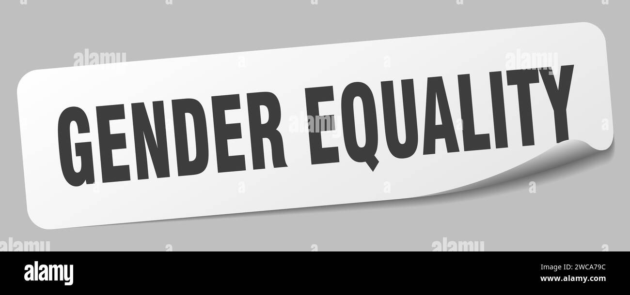 gender equality sticker. gender equality rectangular label isolated on ...