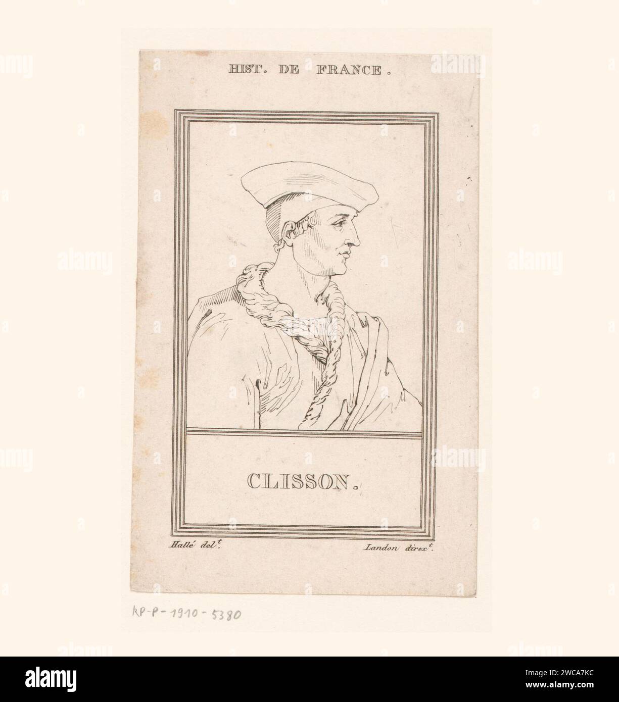 Portret Van Clisson, Charles Paul Landon (Possible), After Hallé, 1805 ...