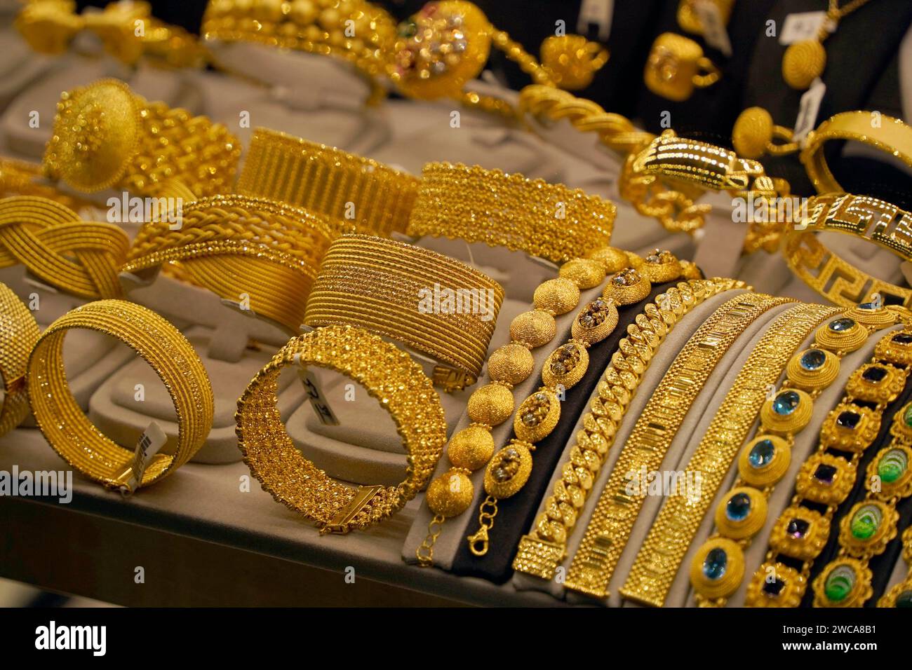 Turkish gold jewellery with lot of gold hi-res stock photography and ...