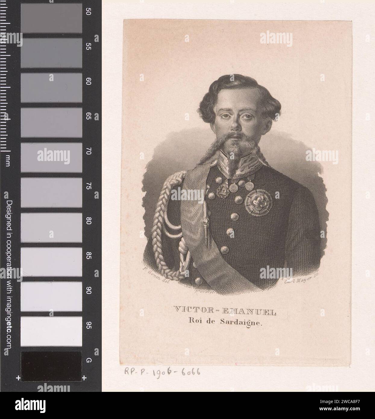 Portrait of Victor Emanuel II of Italy as King of Sardinia, Carl Mayer ...