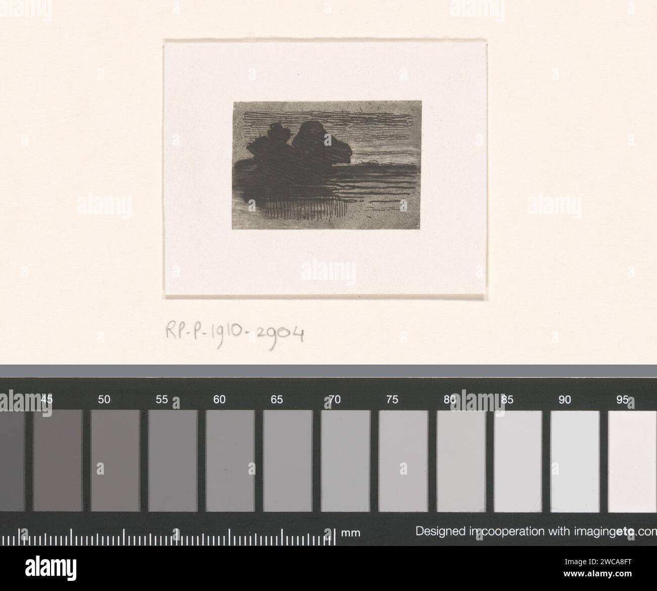 Tree group at evening, Carel Nicolaas Storm of 's -Gravesande, 1851 ...