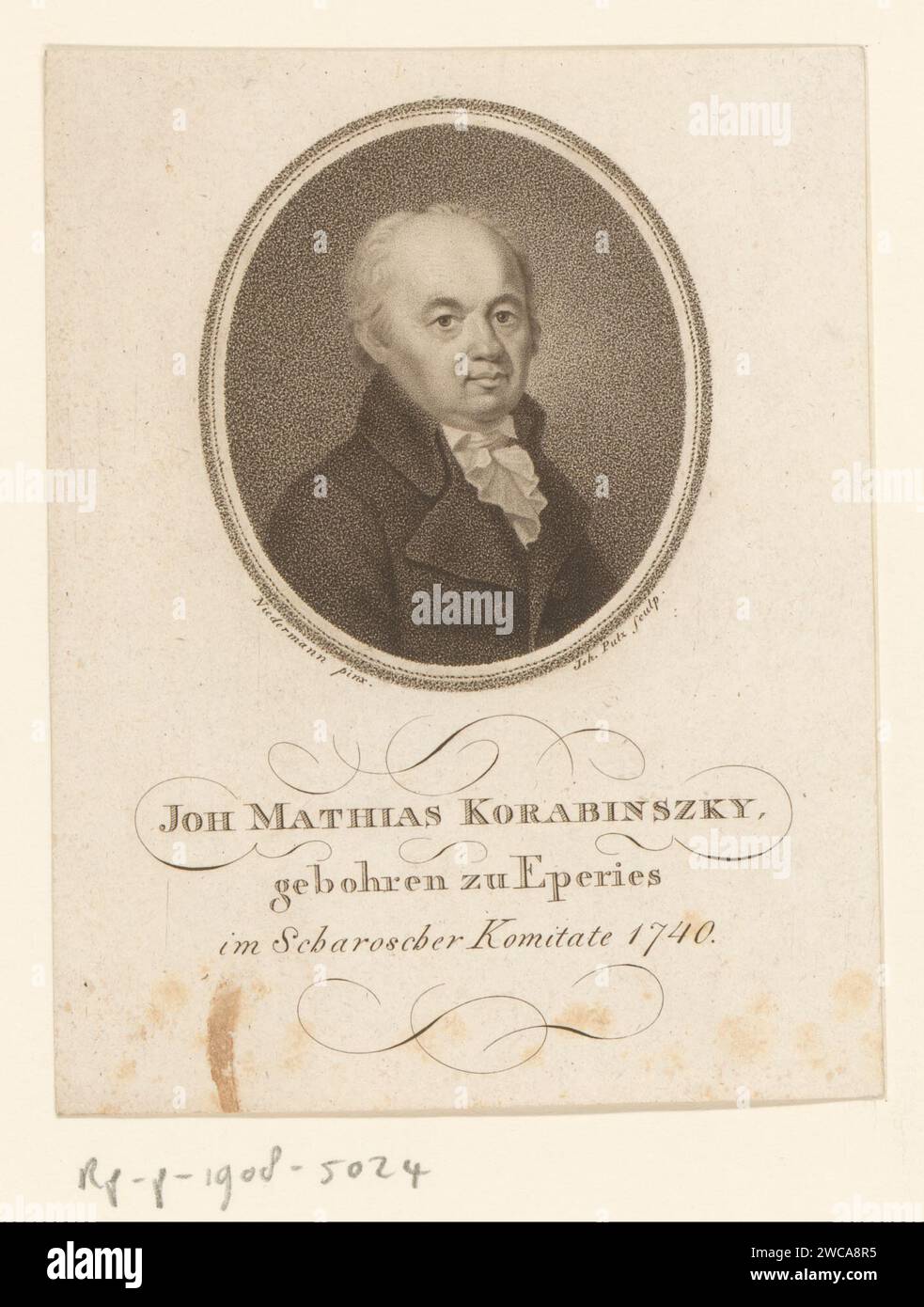 Portrait van Johann Matthias Korabinszky, Johann Putz, after Johann ...