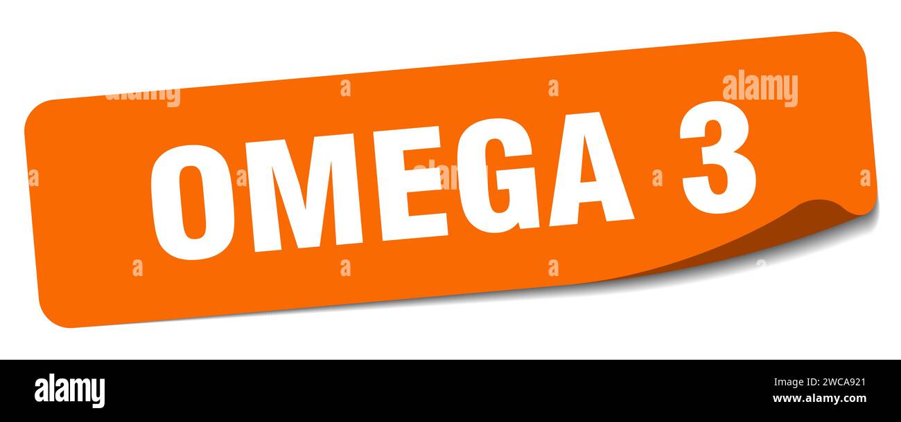 omega 3 sticker. omega 3 rectangular label isolated on white background ...