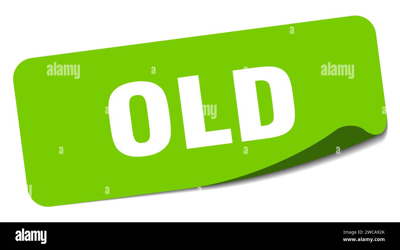 old sticker. old rectangular label isolated on white background Stock ...