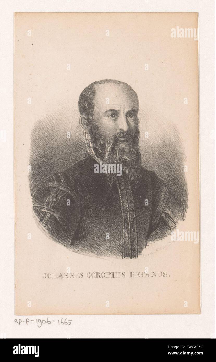 Portrait of Adrianus Becanus, Anonymous, Steenprukkerij van C.W ...
