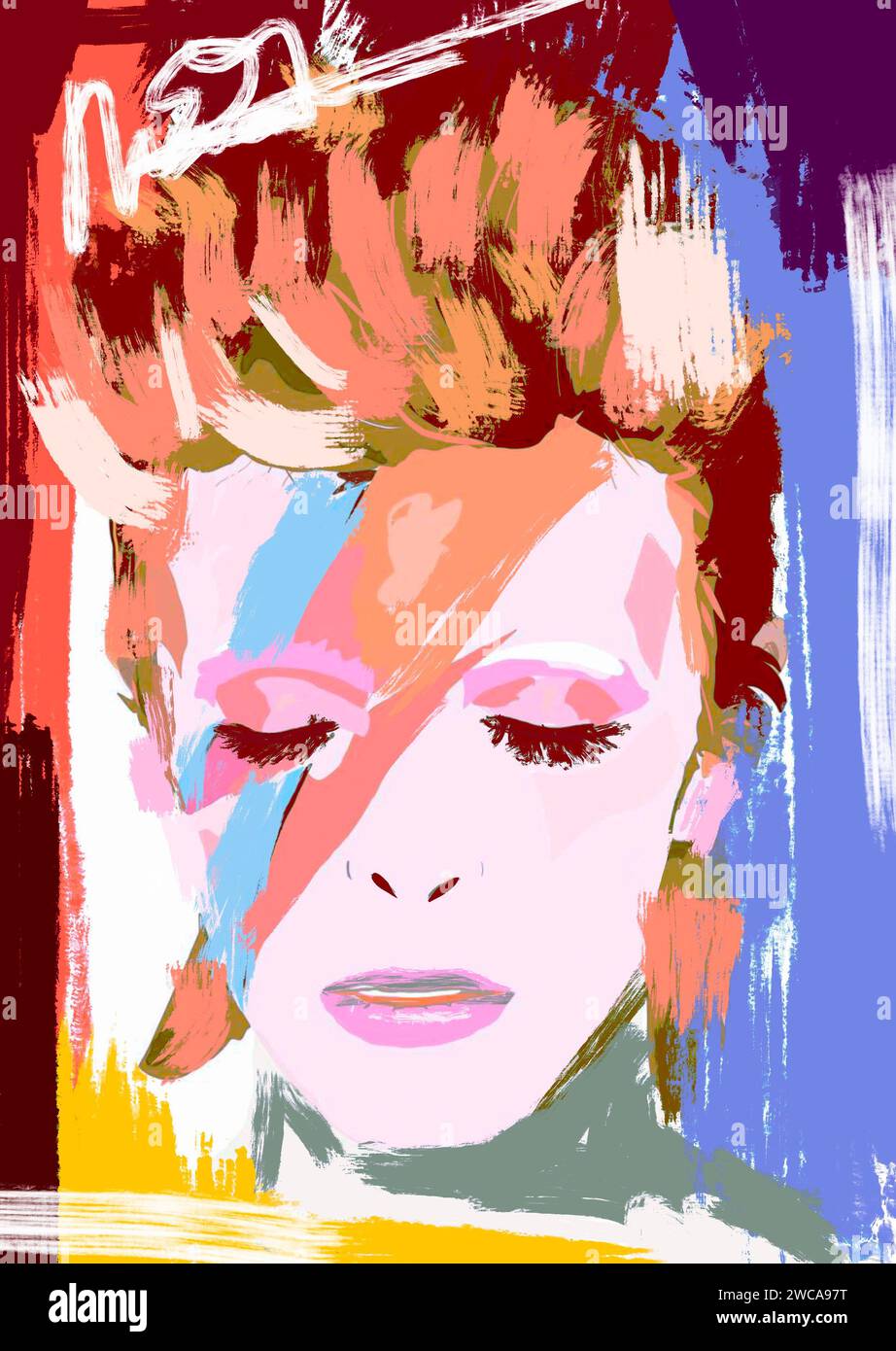 David bowie portrait color hi-res stock photography and images - Alamy